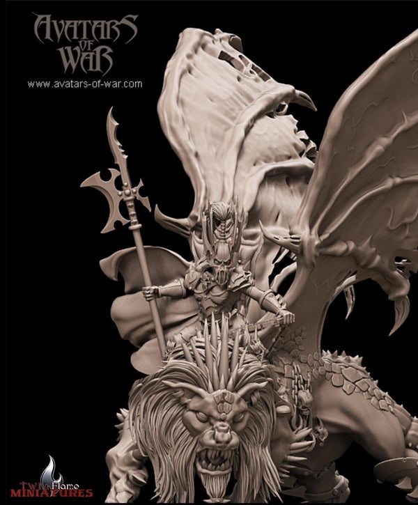 Dark Elf Mistress on Manticore – Twin Flame Miniatures