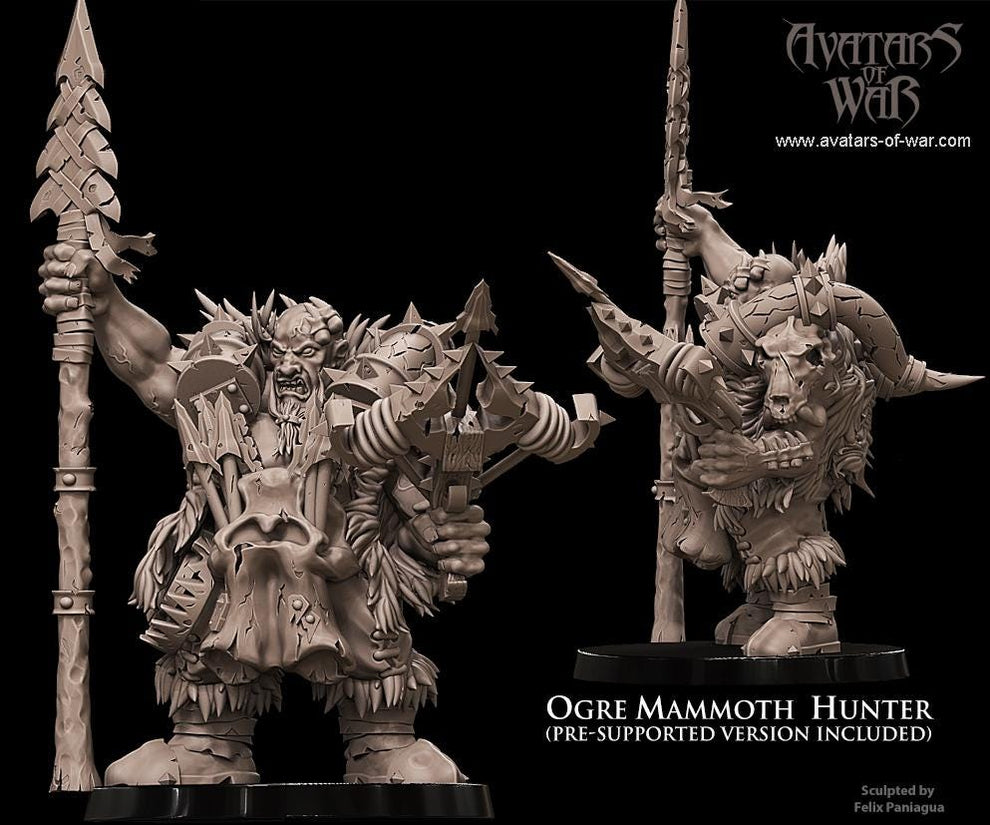 Ogre Mammoth Hunter | Monstrous Infantry with Spear & Crossbow – Twin ...