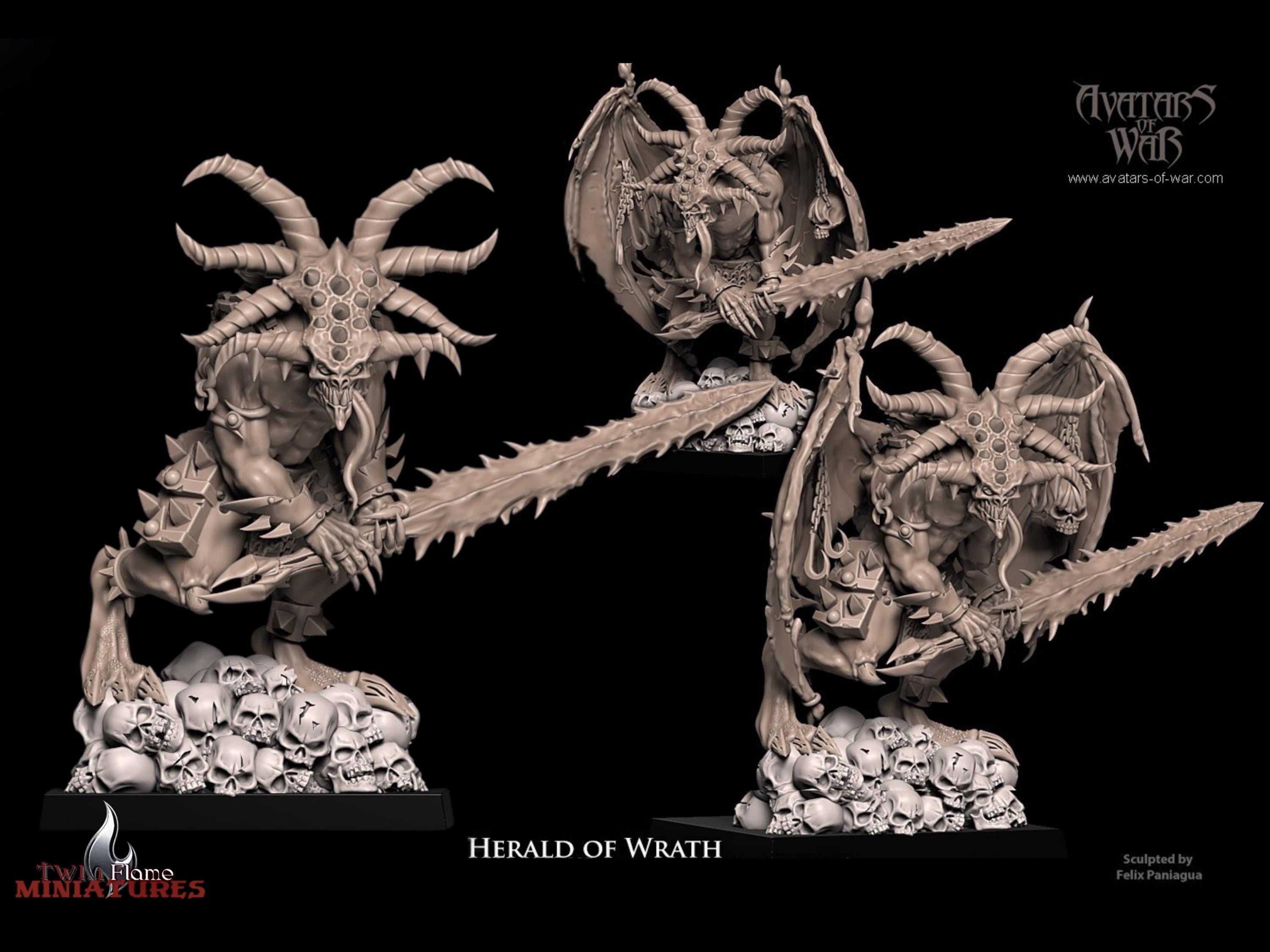 Daemon Herald of Wrath | Chaos Daemon Hero – Twin Flame Miniatures