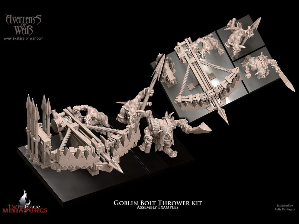 Multi-Part Goblin Bolt Thrower Kit – Twin Flame Miniatures