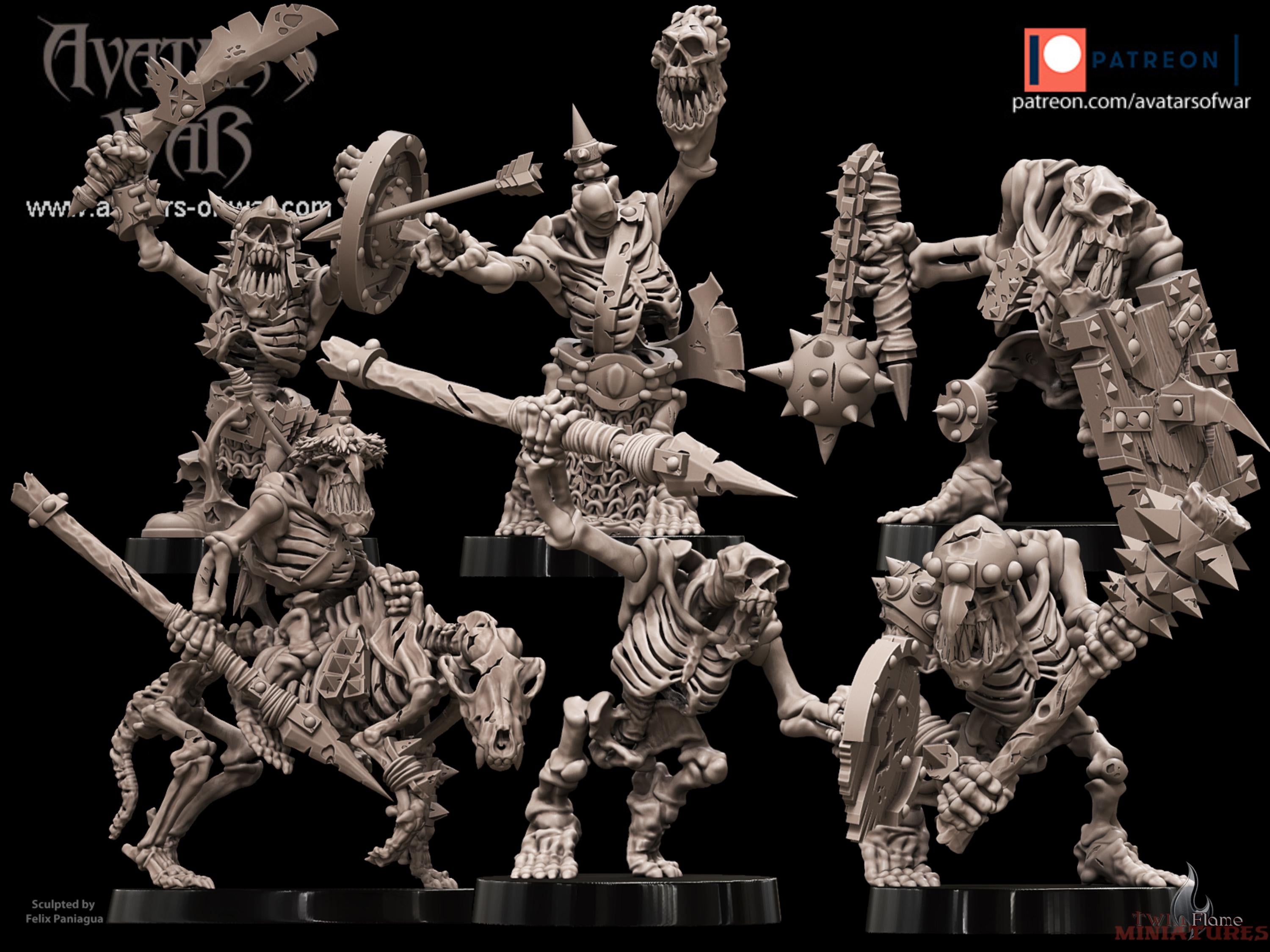 Skeletal Goblin Warriors | Multipart & Battle-Ready Undead Goblins ...