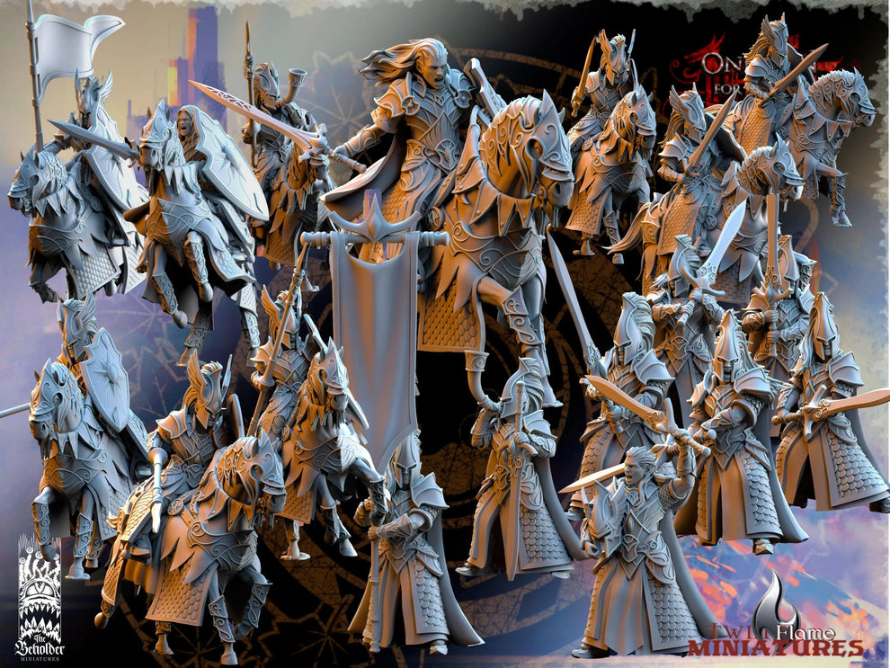 High Elven Army Starter Pack | Cavalry & Swordsmen with Command – Twin ...